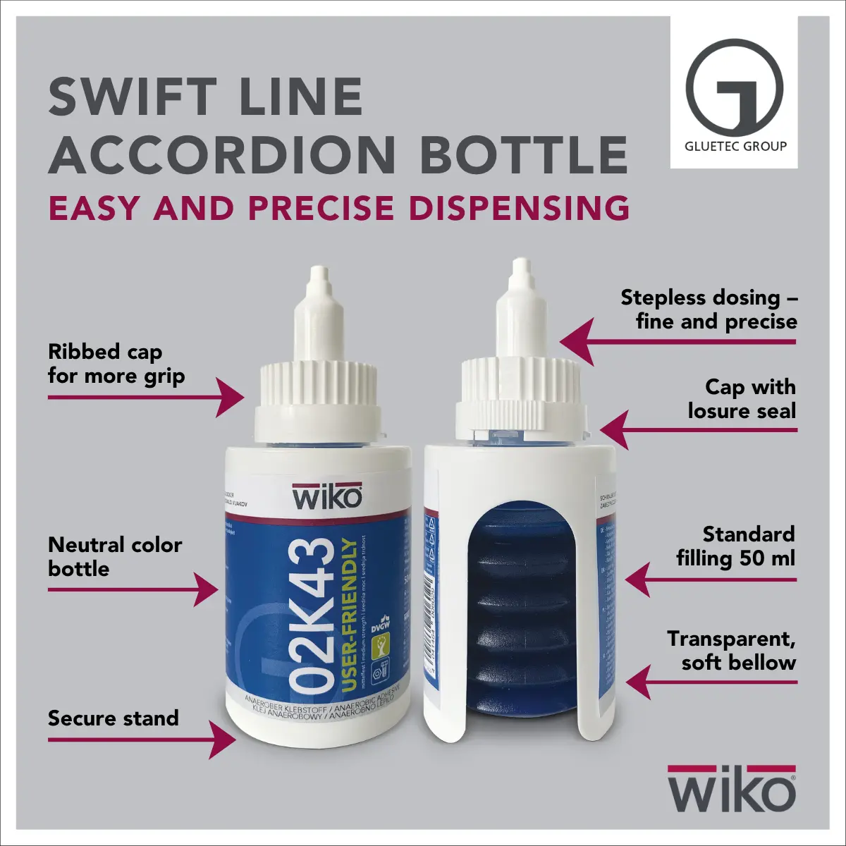 NEW: Easy and precise dosing with the Swift Line accordion bottle 50 ml