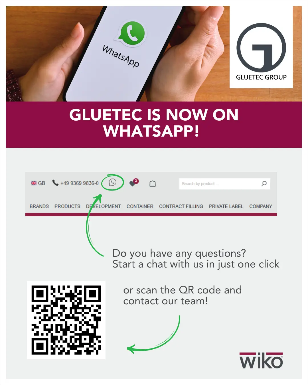 GLUETEC GROUP now on WhatsApp – stay up to date!
